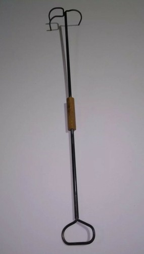CLINKER GRABBER FIRE TOOL Log Mover Turner Fire Pit Campfire Fireplace ...