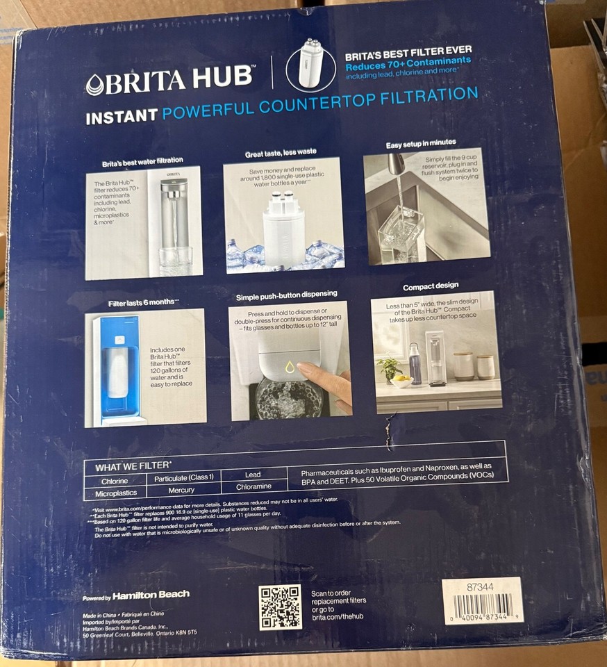 Brita Hub Compact Instant Powerful Countertop Water Filter System New💧 ...