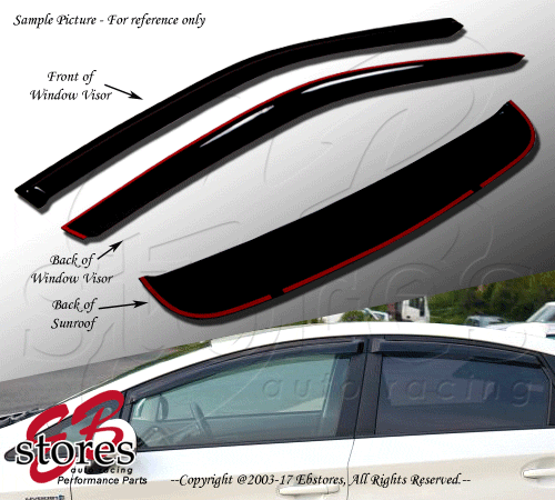 Vent Shade Outside Mount Window Visor Sunroof 3pcs Combo Volvo C30 08 ...