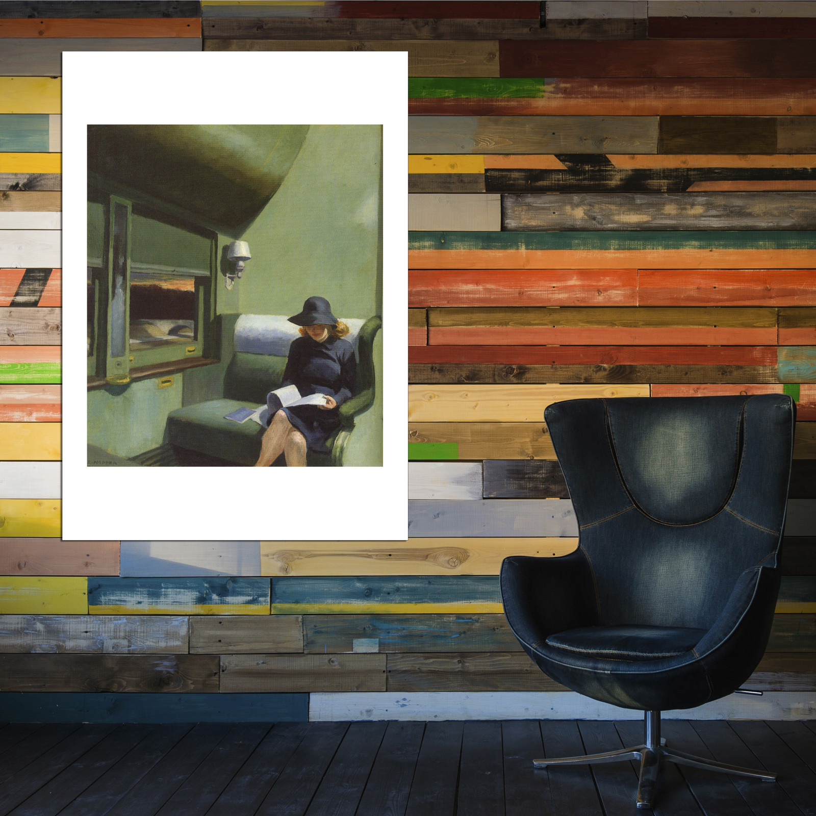 Edward Hopper Compartment C Car Vintage Wall Art Poster Print Picture ...
