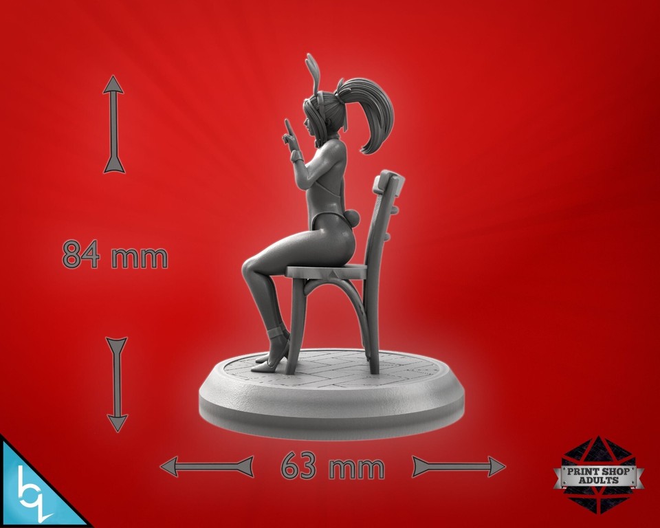 Playboy Bunny Peace Sign Miniature Sexy Pinup Anime Girl Kemomimi ...