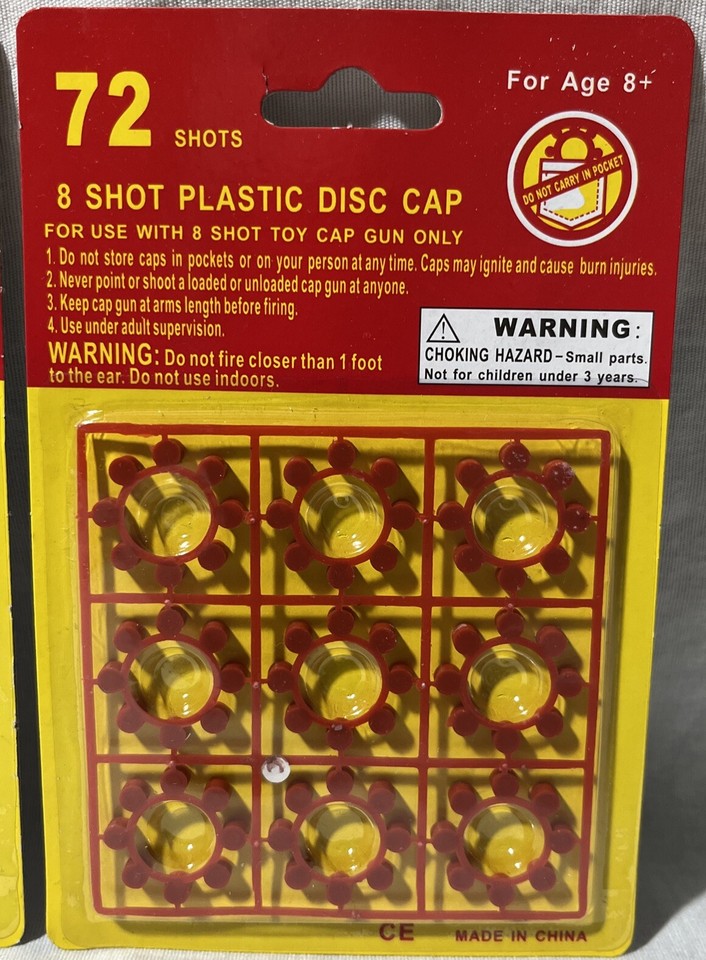 2 pack 8 shot Ring Caps 72 Shots each for TOY Cap Gun Revolvers | eBay