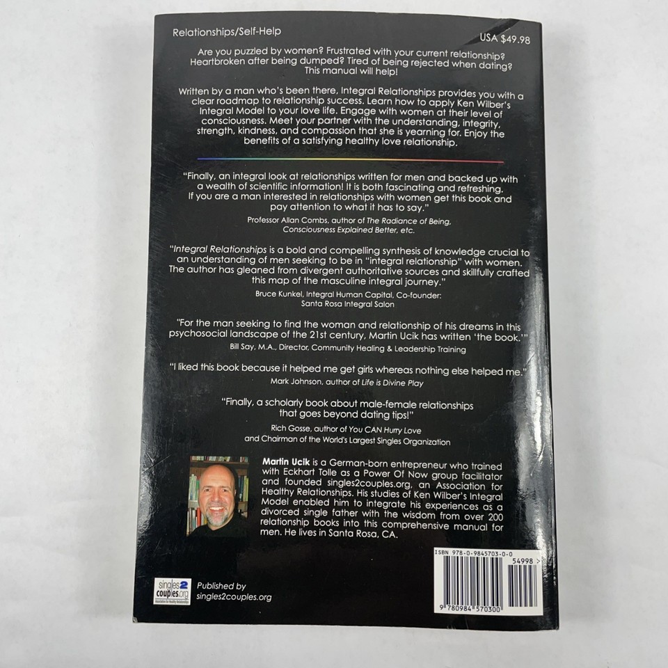 Integral Relationships: A Manual for Men 9780984570300| eBay