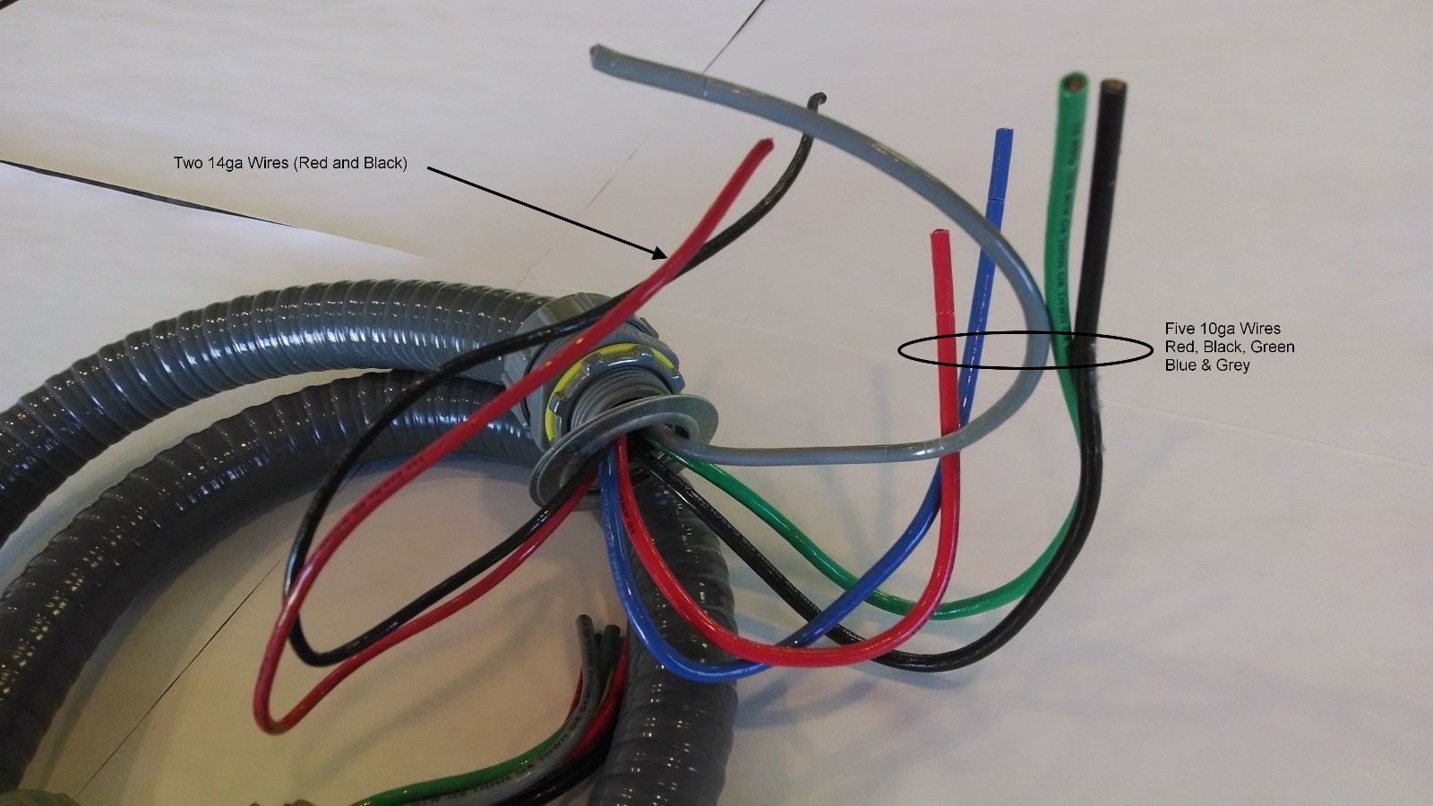 Box of 6 Liquid Tight Wiring Whip/Harness 2-14ga, 5-10ga wires 3 ft ...