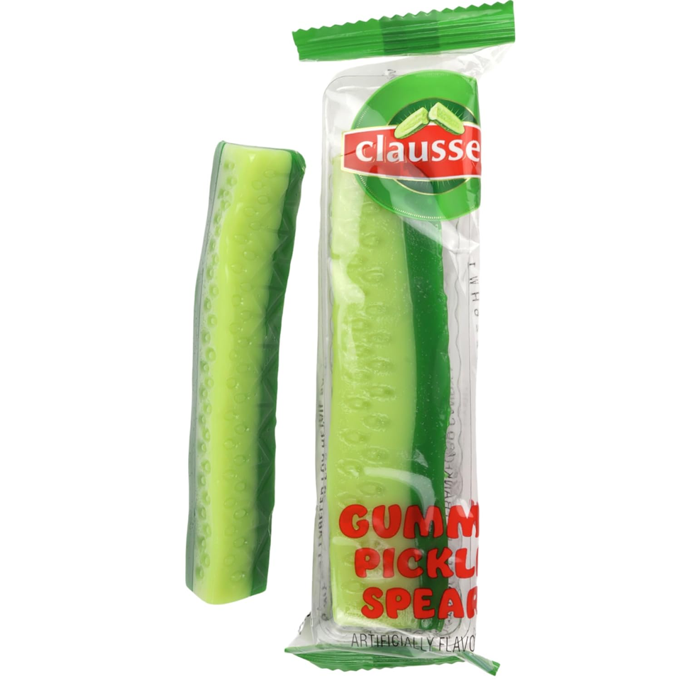 Claussen Jar of Gummy Pickle Spears, Individually Wrapped Green Apple ...