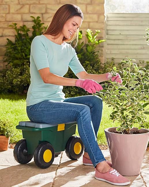 Garden Gear Kneeler Tool Store Rotating Seat Wheeled Cart Portable ...