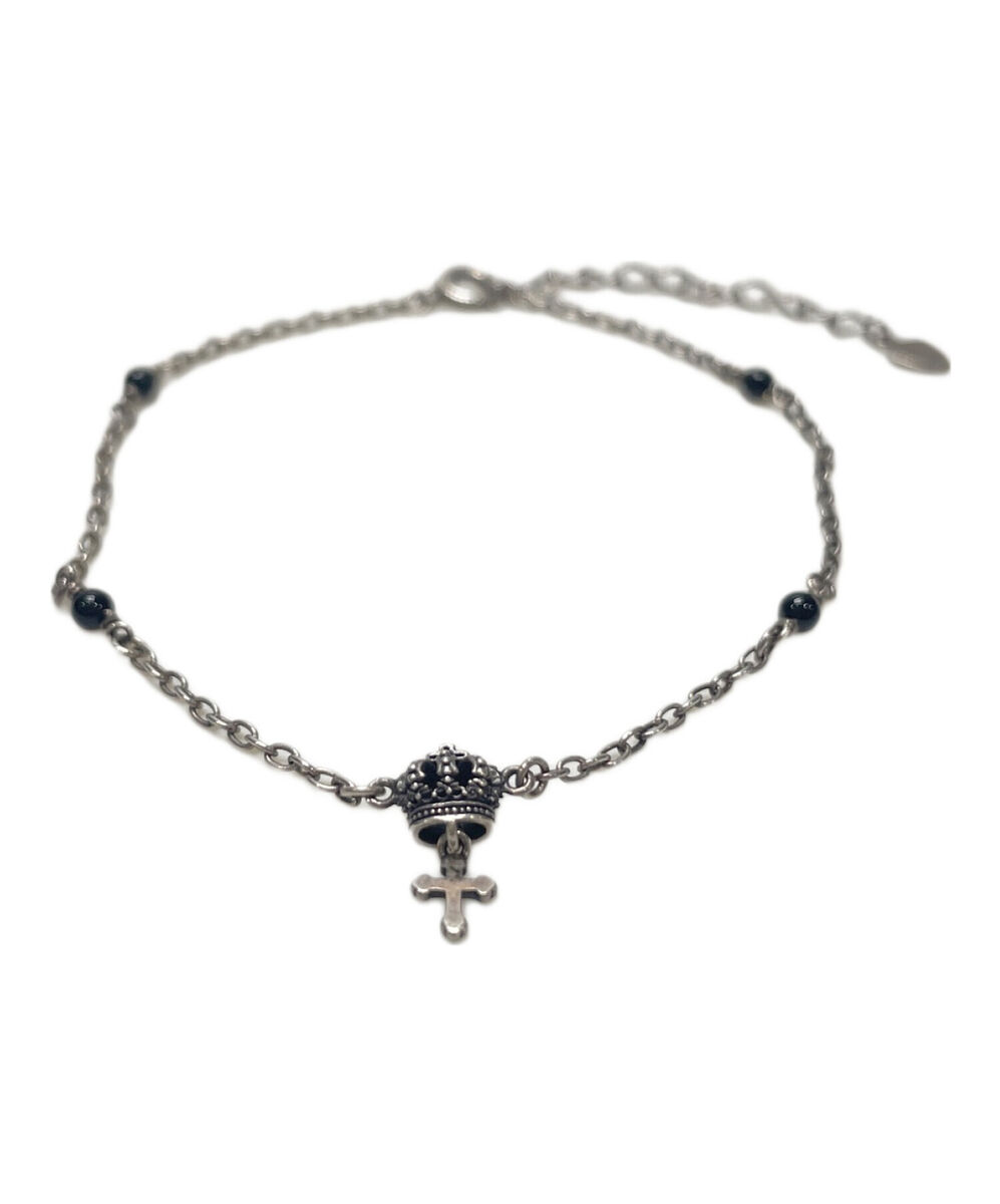 JUSTIN DAVIS Raffine Anklet Crown Cross Bracelet SAJ623 JUSTIN DAVIS Raffine Anklet Crown Cross Bracelet SAJ623