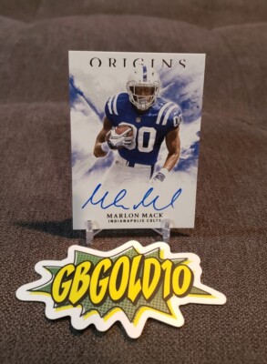 2017 Panini Origins MARLON MACK Rookie Autograph On Card Auto RC Gem # ...