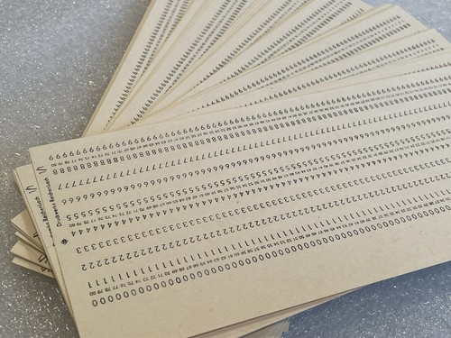 50 Lochkarten Druckwerke Reichenbach Punch cards IBM card format 80 ...
