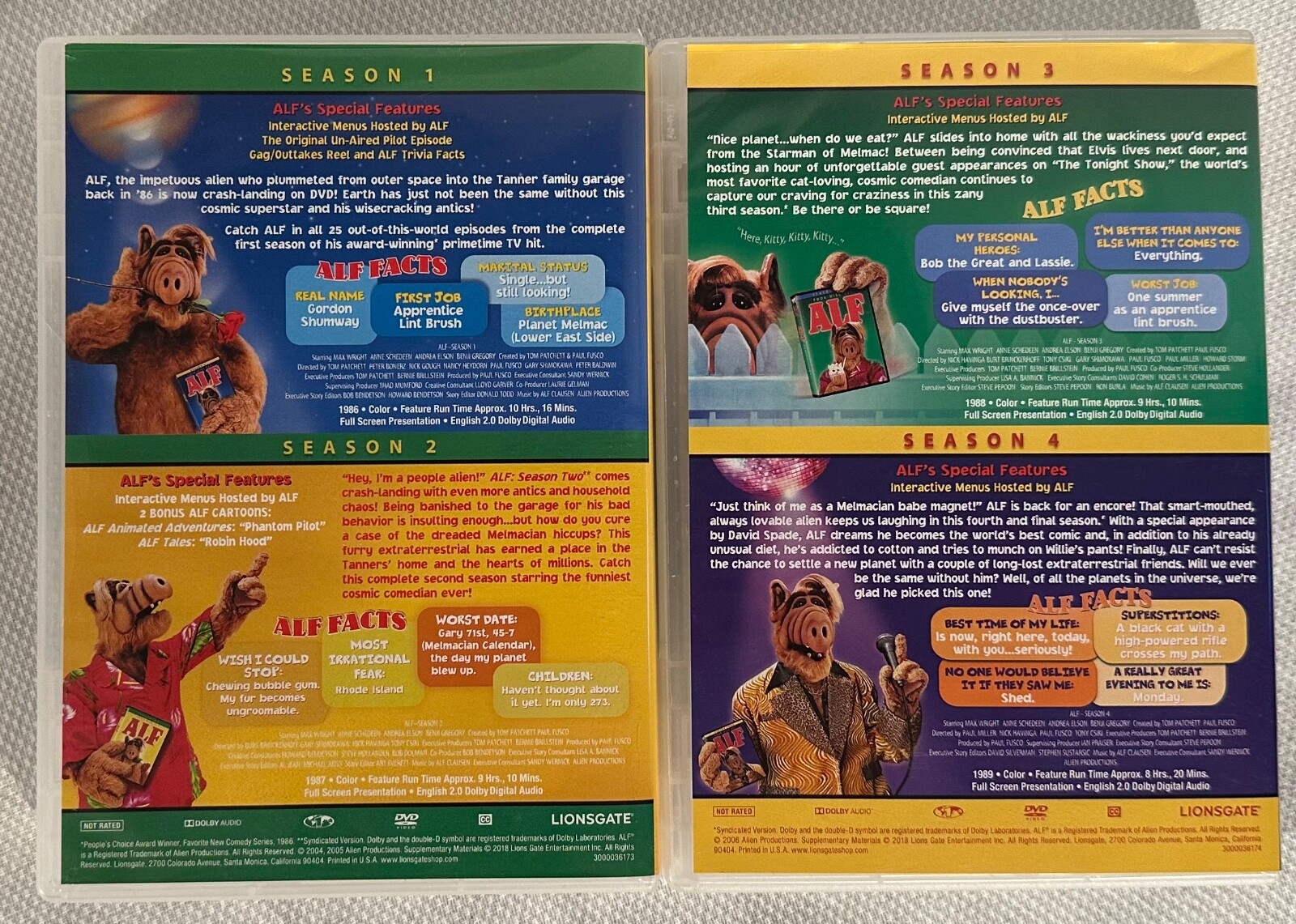 Alf The Complete TV Series DVD set Volume 1 and Volume 2 16 Disc Set | eBay