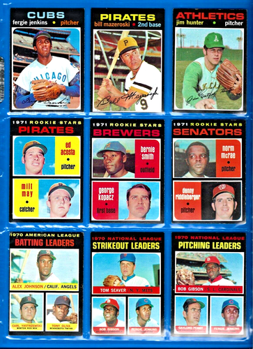 1971 Topps Baseball Cards 45 Card Lot with HOF Players and Rookies | eBay