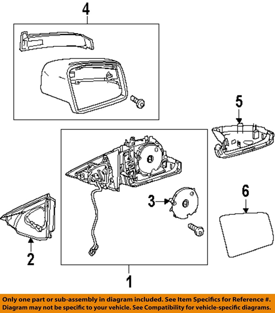 MERCEDES OEM 10-16 E350 Outside Mirrors-Front Door-Mirror Glass Left ...
