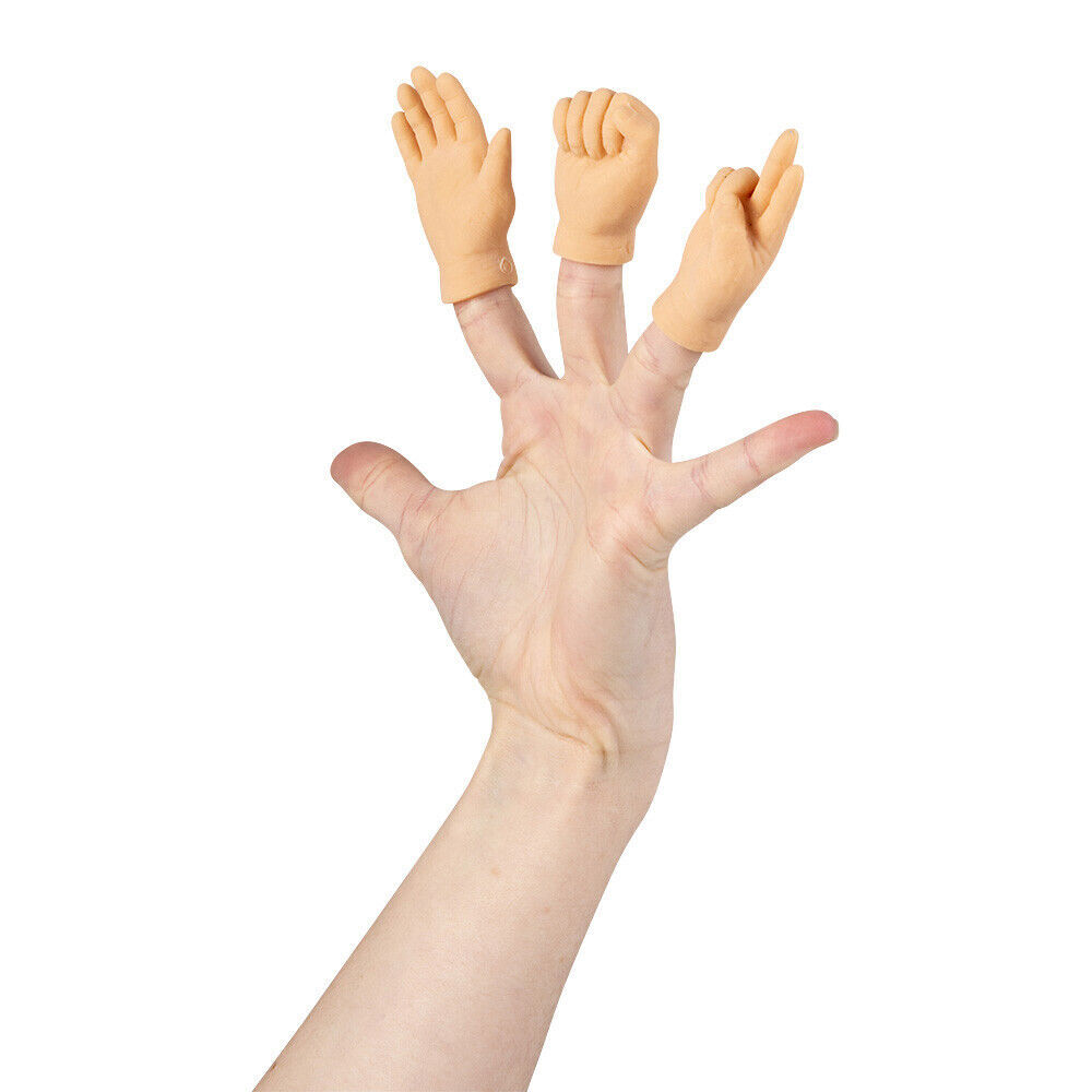 CASE 72 HAND FINGER PUPPET - Tiny Hands Soft Realistic Magic Trick GaG ...