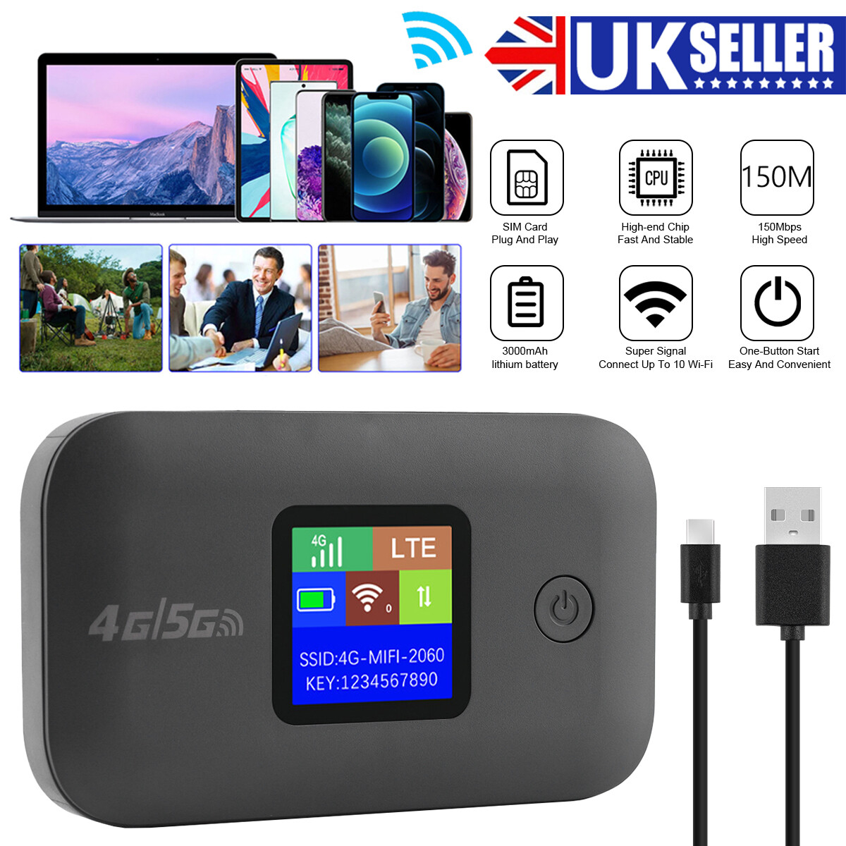 Portable Hotspot Device HUAWEI Mobile WiFi 2 Pro HUAWEI KSA