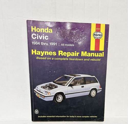 Haynes Honda Civic 1984-1991 Automotive Repair Service Manual Book | eBay