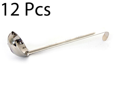 12 Pcs Of 1 Oz. Measuring Ladle Short Handle Commercial Stainless Steel ...