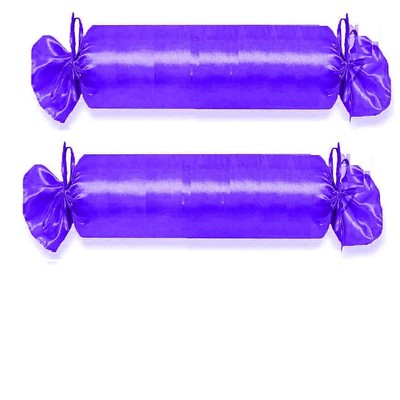 4 PC Royal Blue satin canvas candy bolster Sofa Seat Pillow Cover ...