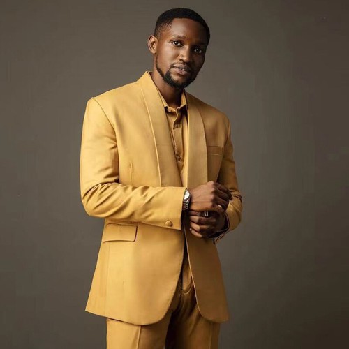 Vintage Shawl Coat Men's Yellow Suit 2Piece Ordinary Tailcoat Trousers ...