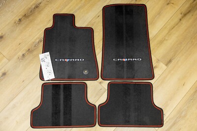 2016-2024 Chevy Camaro 4-Piece Premium Carpet Floor Mats / Embroidered ...
