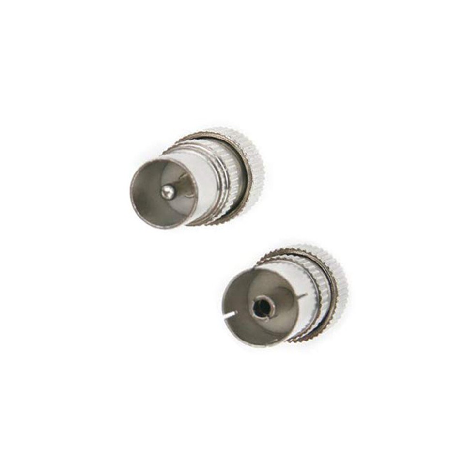 1 X MALE 1 x Female TV COAX ARIEL CONNECTOR PLUGS TV AERIAL FOR CABLE ...