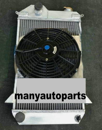 62MM 3ROW ALUMINUM RADIATOR + FAN For TRIUMPH TR4 MT 1961-1965 1962 ...
