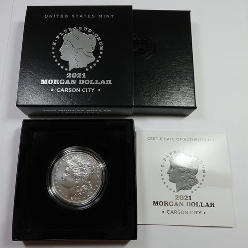 2021 CC Carson City - US Silver Morgan Dollar $1 Coin Set with Box ...