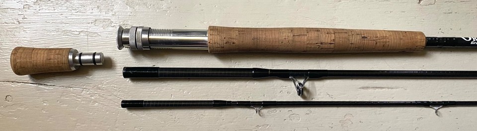 ORVIS GRAPHITE FLY ROD, 10’ , 3 pc, 4 5/8 oz, 9 wt - TUBE, SOCK & BUTT ...