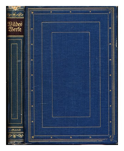 WILDE, OSCAR (1854-1900). ARONSTEIN, PHILIPP (1862-1942) [TRADUTTORE ...