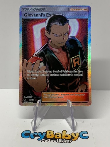 Pokemon Giovanni's Exile 67/68 Hidden Fates FULL ART TRAINER | eBay