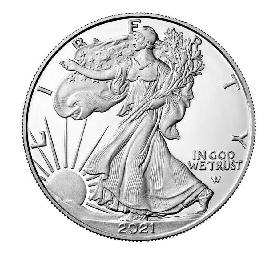 2021 S American Silver Eagle Proof-One Ounce Coin (21EMN) Type 2 - New ...
