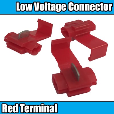 Red Low Voltage Connector Terminals Full Insulated Electrical Crimp ...