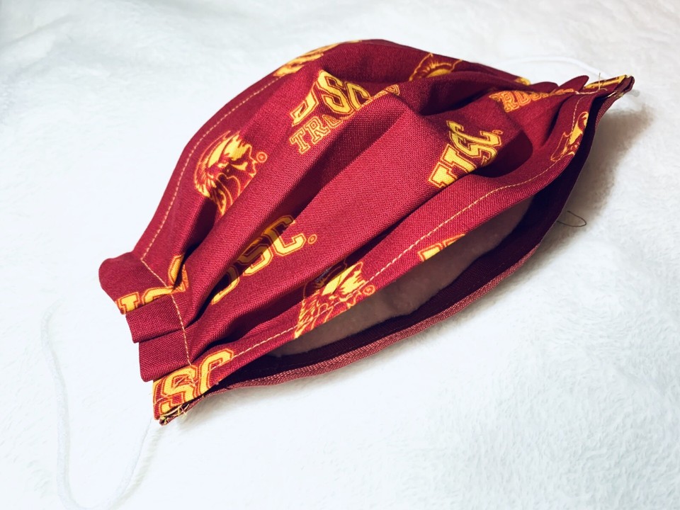USC Cotton Fabric Face Mask with Nose wire & filter pocket Handmade USA ...