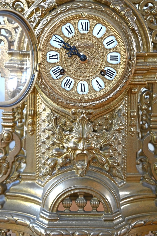 Franz Hermle Imperial Clock | Brevettato | Brass | Italian | German ...