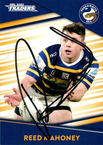 Signed 2020 PARRAMATTA EELS NRL Card REED MAHONEY | eBay