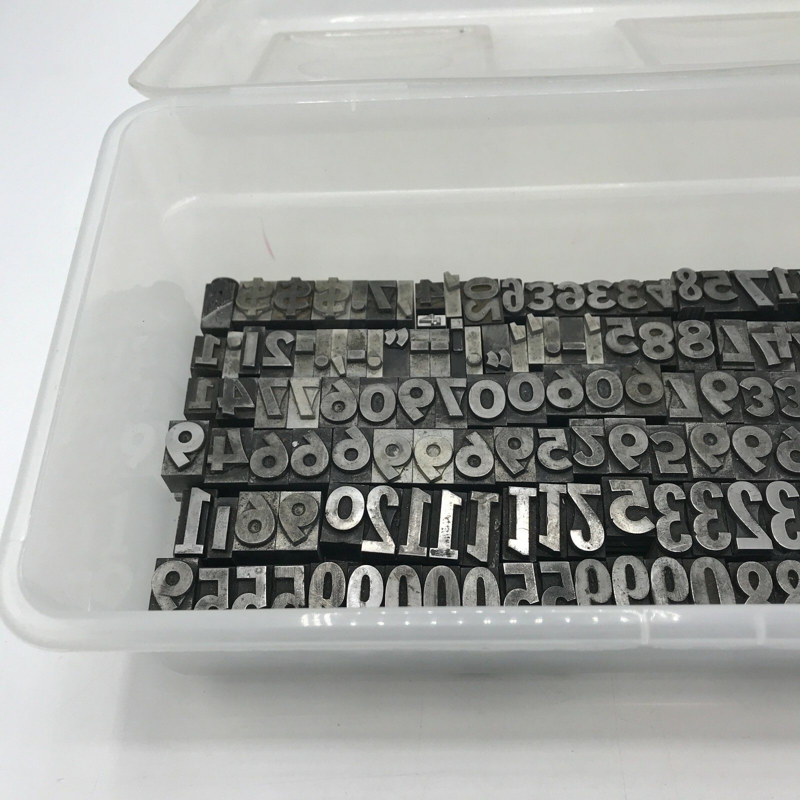 Large Lot of Vintage Metal Letterpress Type Numbers Crafts Projects ...