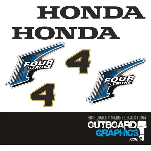 Honda BF4 4hp 4 stroke outboard engine decals/sticker kit | eBay
