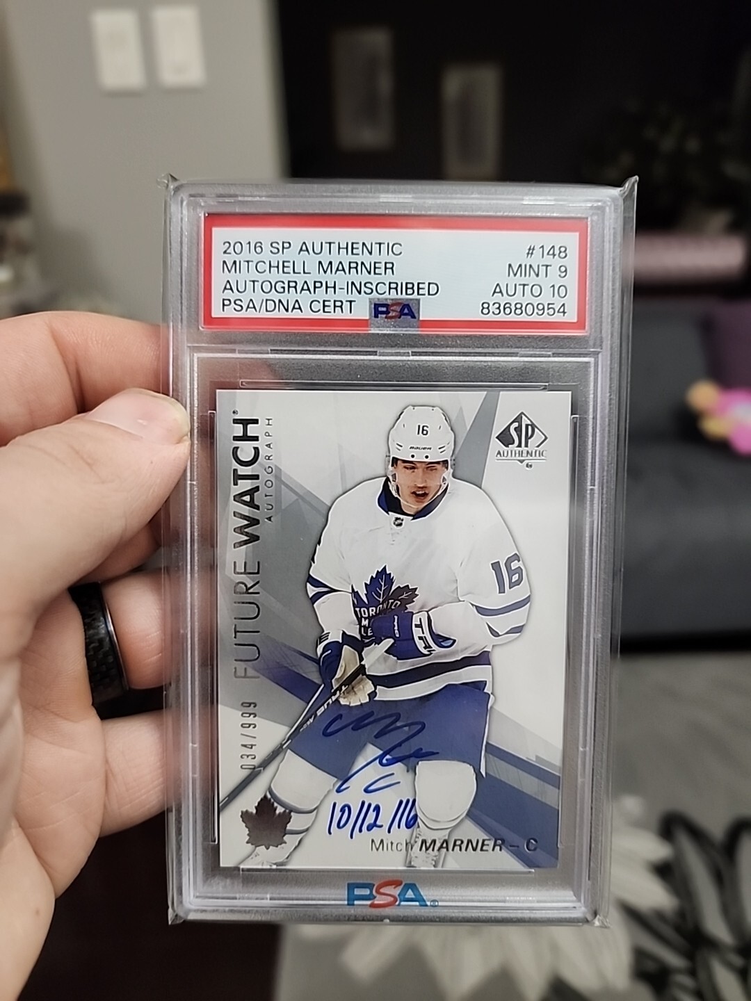 2016-17 Sp Authentic Mitch Marner Futurewatch Autograph Inscribed Psa9 ...