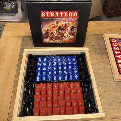 STRATEGO Nostalgia Series 2002 Board Game 100% Complete EUC Wooden Box ...