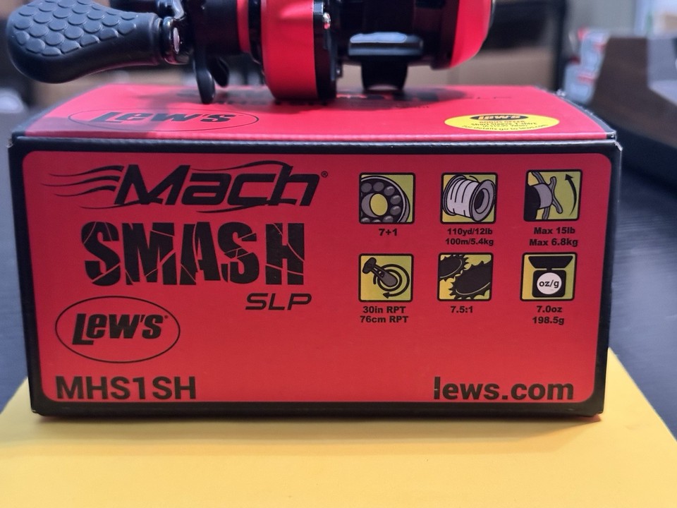 “Free Shipping” Lew’s Mach Smash SLP Baitcasting Reel RH 7.5:1 7+1 ...