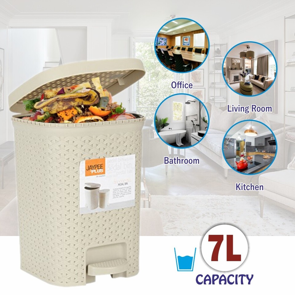 7L/8L/9L/10L Plastic Paper Bins Waste Storage Dustbin Rubbish Home ...