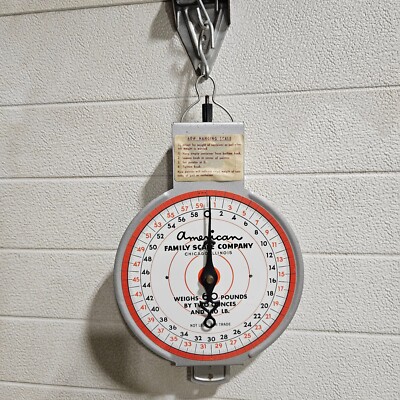American Family Hanging Scale Vintage Excellent Condition 60# | eBay