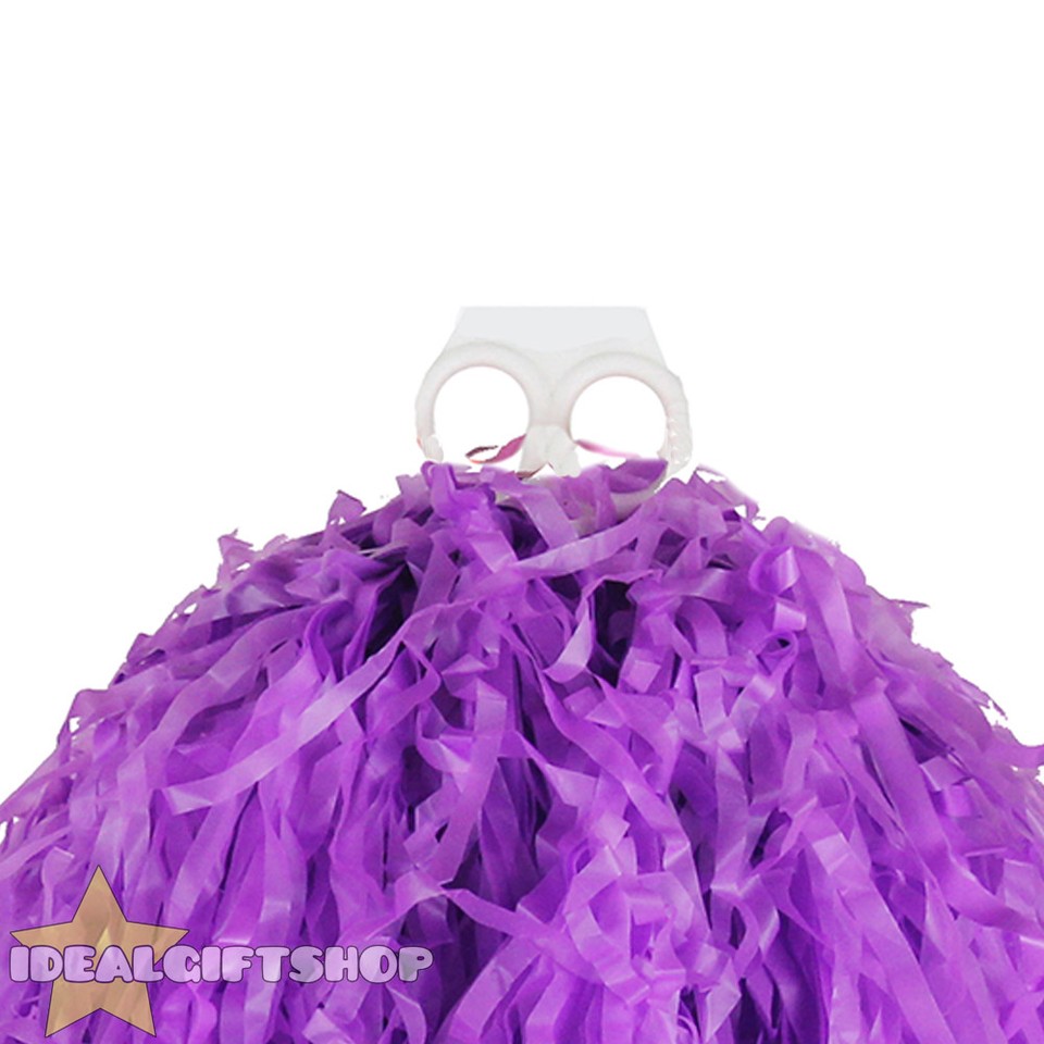 POM POMS PAIR OF LARGE 10" COLOURED CHEERLEADER SHAKERS USA SPORTS ...