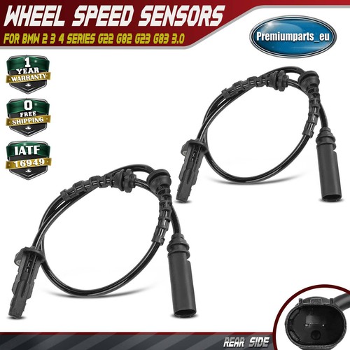 2x ABS Wheel Speed Sensor Rear for BMW 2 3 4 Series G22 G82 G23 G83 20 ...