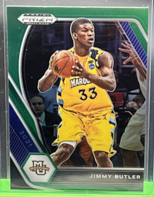 2021 Prizm Draft Picks Jimmy Butler Green Prizm #66 Marquette + Base ...