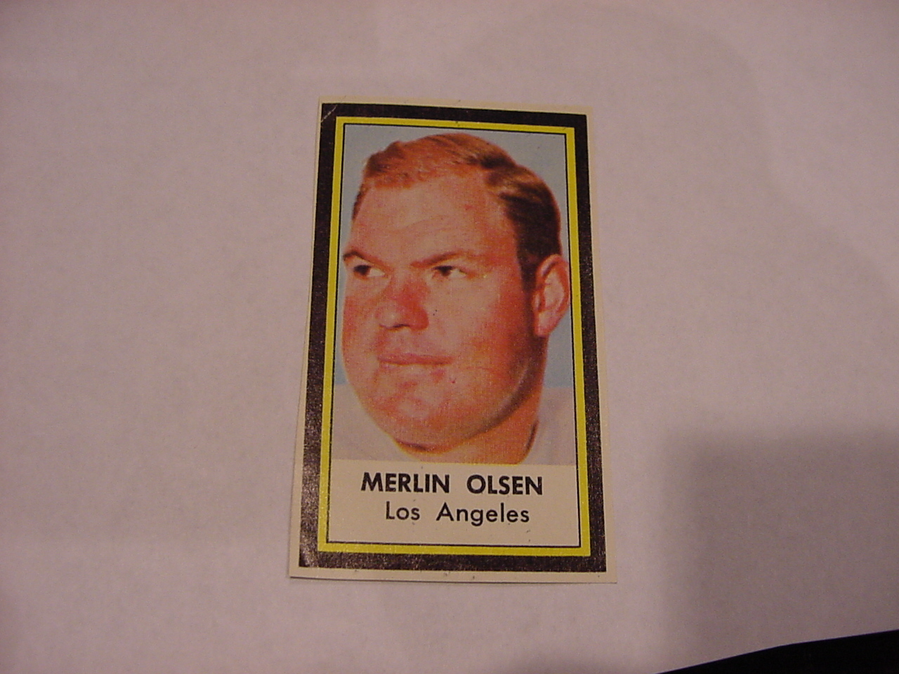 SUPER RARE Merlin Olsen 1971 Dell Stamp, Los Angeles Rams, VERY NICE ...