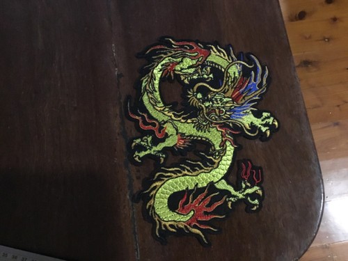Dragon back patch sew on motor cycle live to ride biker EMBROIDERED ...