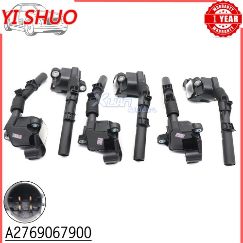 A2769067900 6x Ignition Coil & Spark Plug For Mercedes-Benz E400 C400 ...