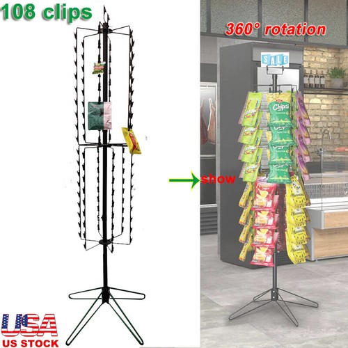 68" Rotating Retail Store Display Hanging Rack Spinning Potato Chip ...