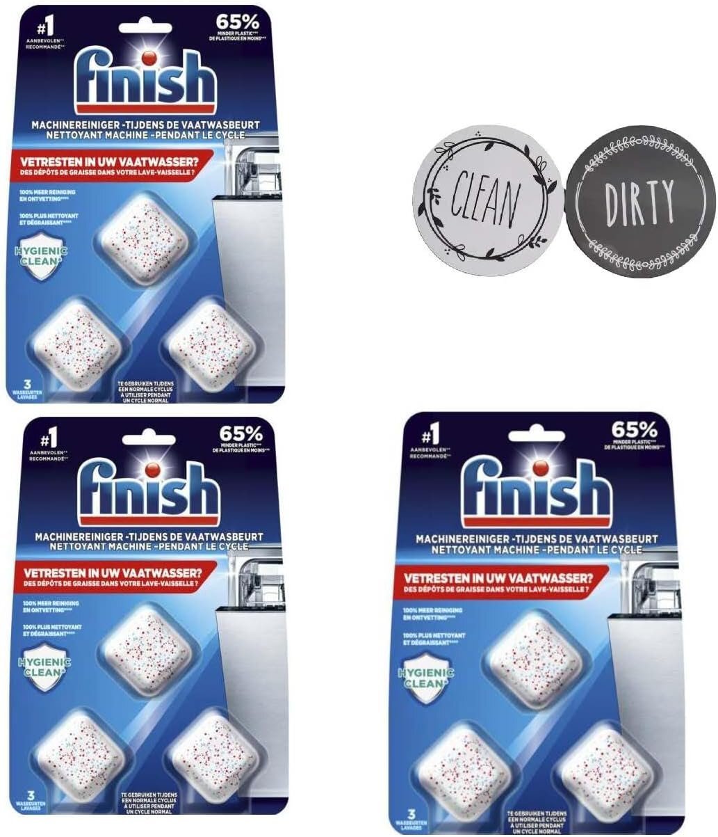 In-Wash Dishwasher Cleaner Tabs - 3 Count (Pack of 3) Dishwasher Care ...