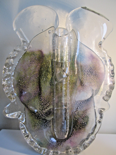 SIGNED! AMANDA BRISBANE Butterfly Shaped Sand Cast Vase British Studio ...